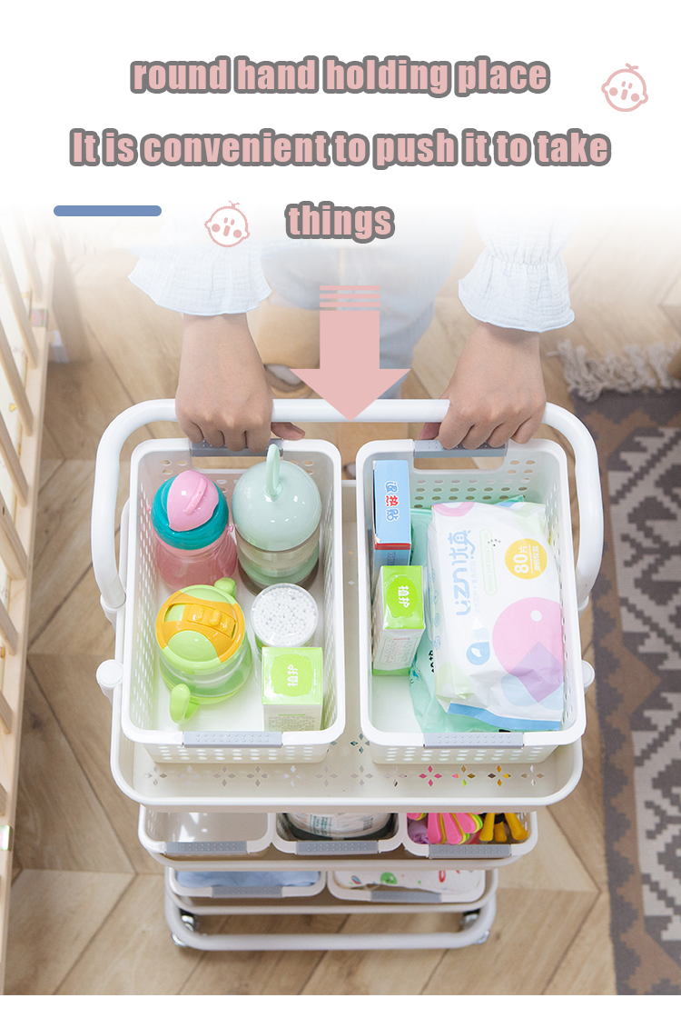 [Local Seller] Metal 3 Layers Storage Trolley with wheel Trolley Rack ...