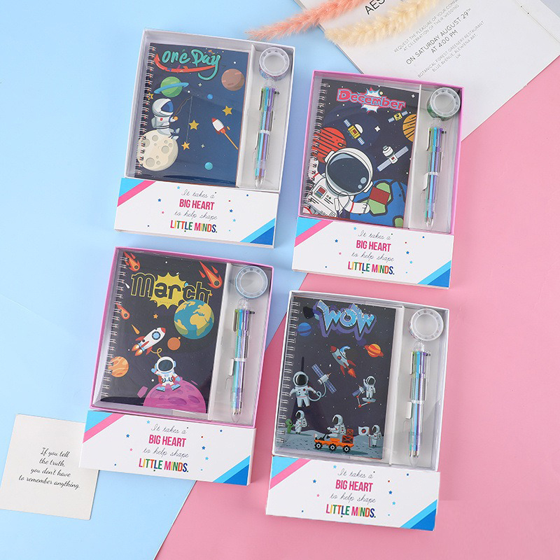 Notebook Gift Set with Pen & Tape Cute Notebook Notepad Kids Goodie Bag ...