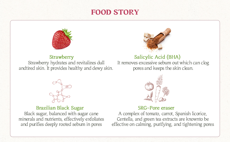 [SKINFOOD Official] Strawberry Sugar Food Mask 120g / Pore & Sebum ...