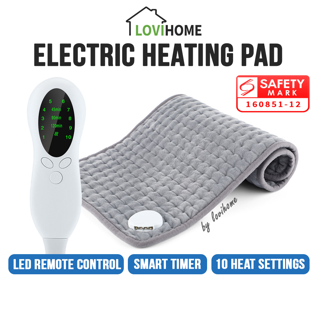 SG Electric Heating Pad Back Neck Massager Menstrual Pain Relief Travel ...