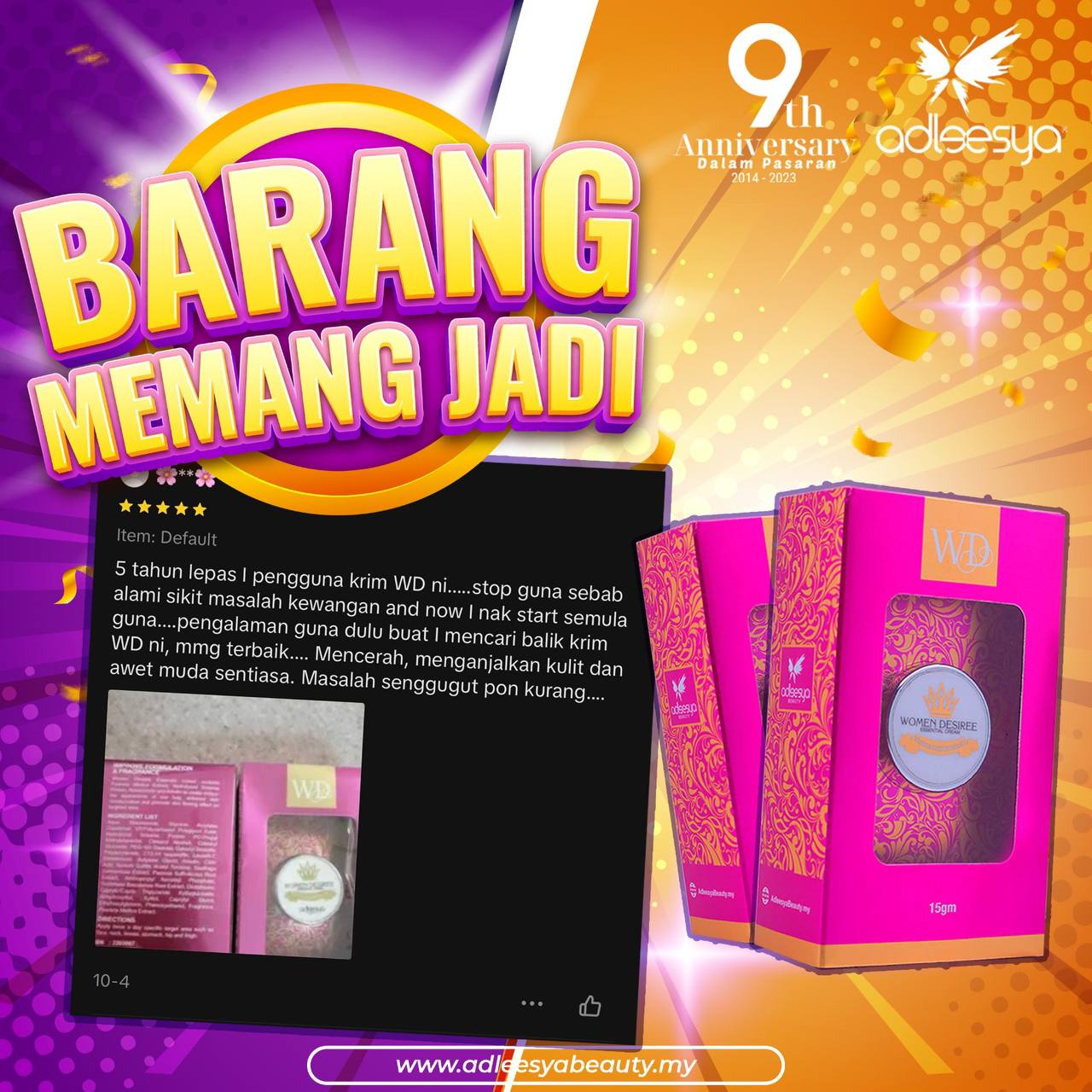 WDTA (USE BY 31 MAY 2025) WOMEN DESIREE TRIPLE ADVANCE CREAM | ANTI ...