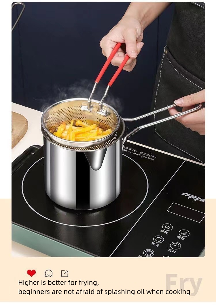[SG Stock]Household Deep Fryer, 304 Stainless Steel Frying Pot, Gas ...