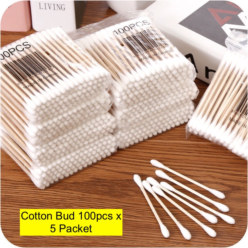 Easyhome.sg Cotton Bud Cotton Swab Cotton Pad Storage Box Round ...