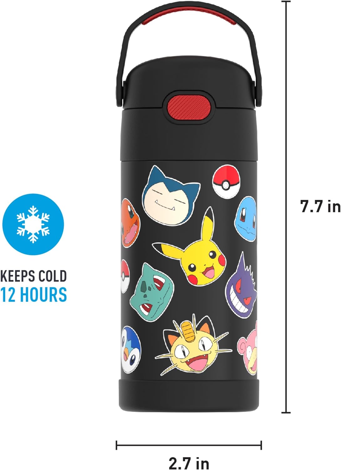 Authentic THERMOS FUNTAINER Pokemon by Nintendo 12 Ounce Stainless ...