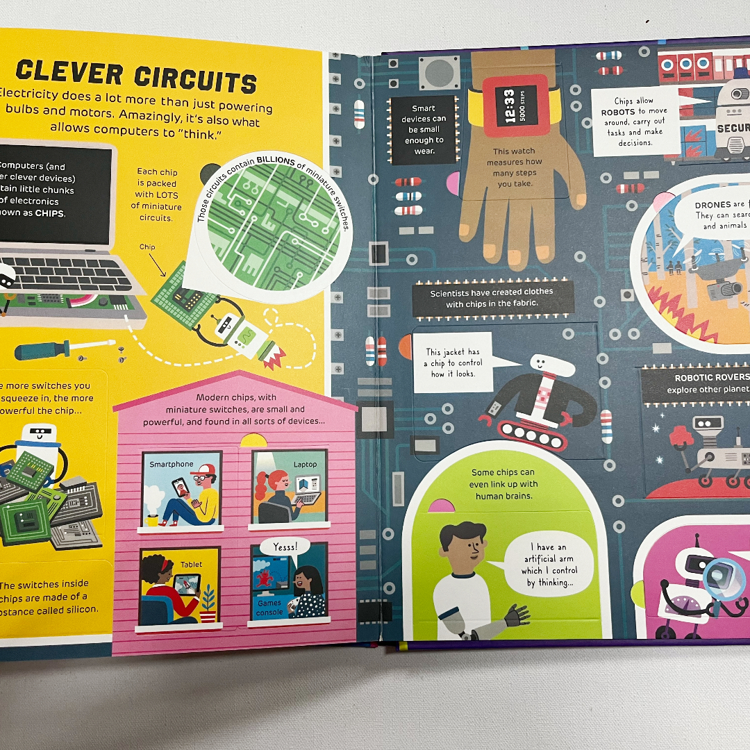 Usborne HOW IT WORKS ELECTRICITY Educational 3D Picture Books Baby Kids ...