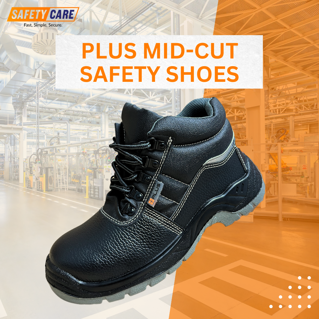 +PLUS Mid Cut Lace Up Ultra-Light Safety Shoes | Mid Cut Composite Toe ...