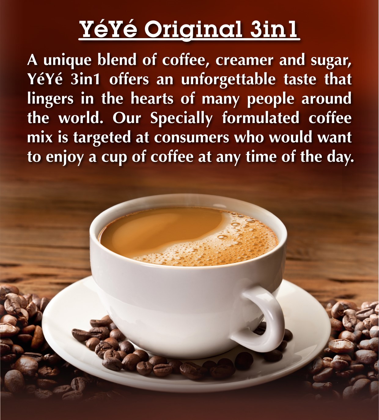 (Bundle of 4) YEYE Instant 3in1 Coffee, 45 sachets (Expiry: March 2027 ...