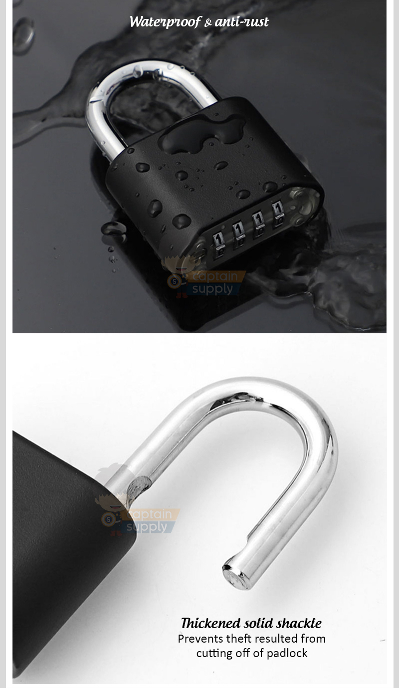 Premium Quality 4 Digit Passcode Number Combination Padlock Lock ...