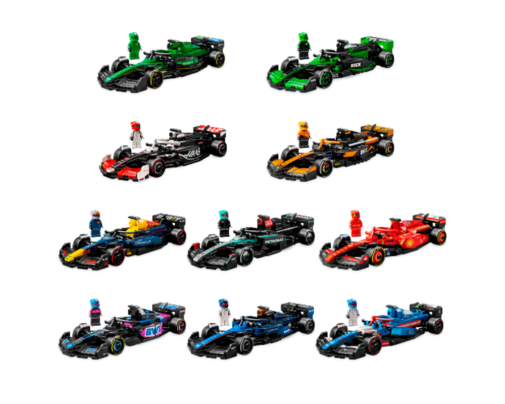 LEGO Speed Champions F1 Race Car Formula 1 Bundle of 10 77242 77243 ...