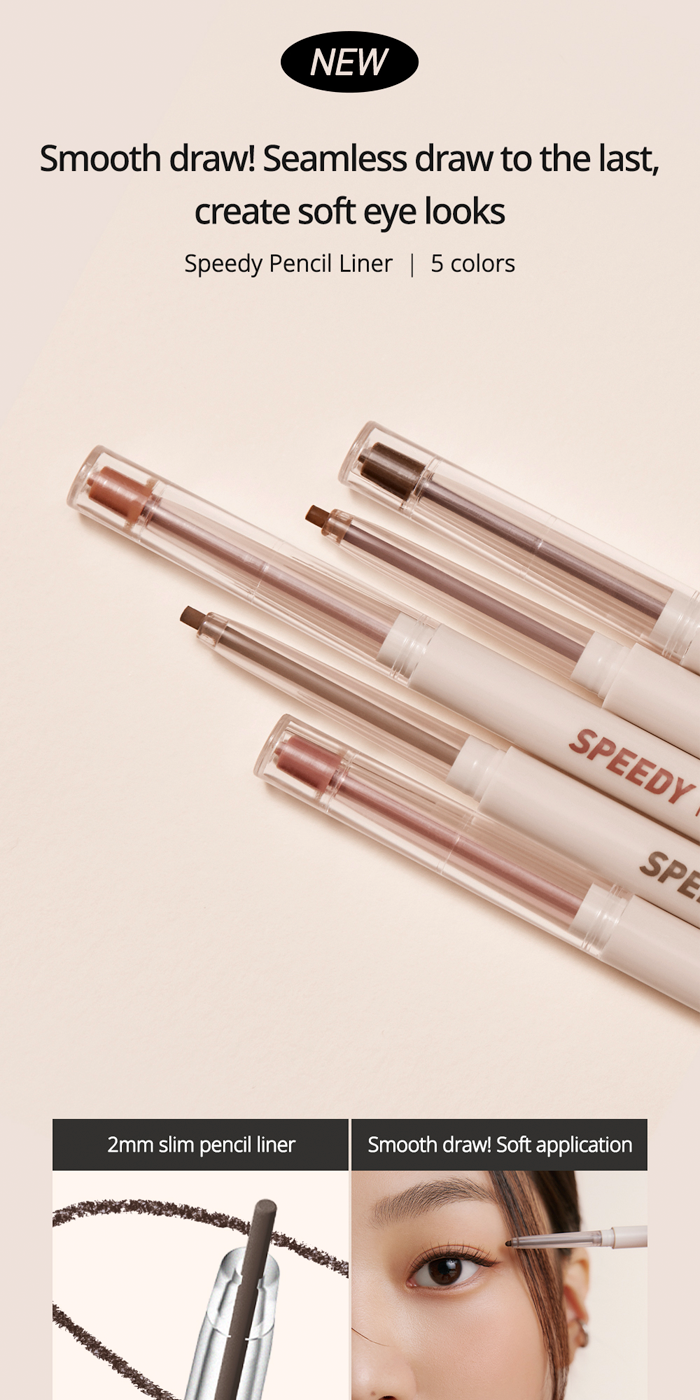 [PERIPERA] Speedy Pencil Eyeliner 0.14g (5Colors) | Shopee Singapore