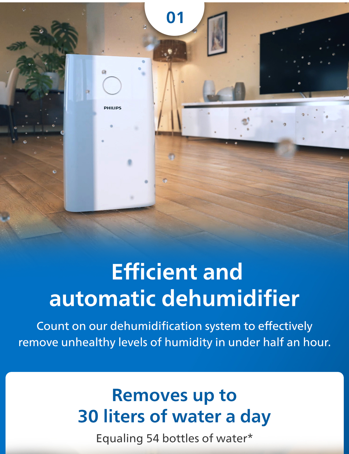 PHILIPS Air Dehumidifier with Aroma Dispenser Series 3000 - DE3223/30 ...