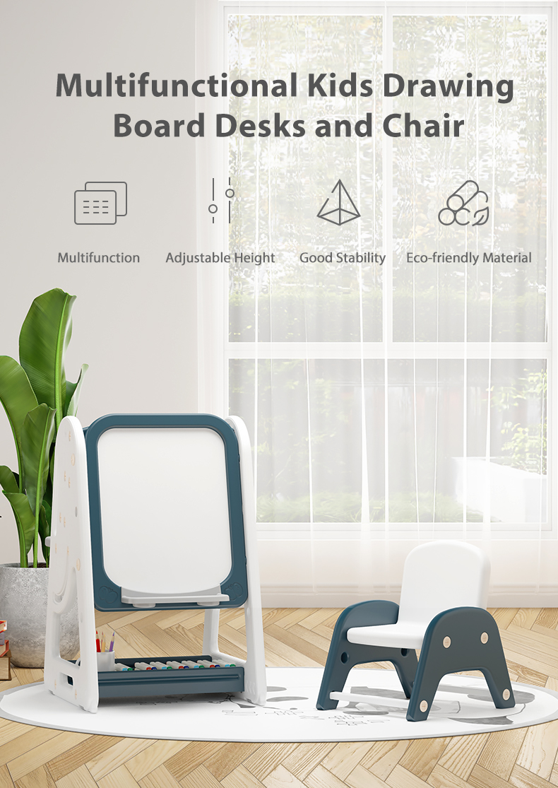 SG Stock - 4 In 1 Toddles Study Table Set Space Saver Fold-able Table ...