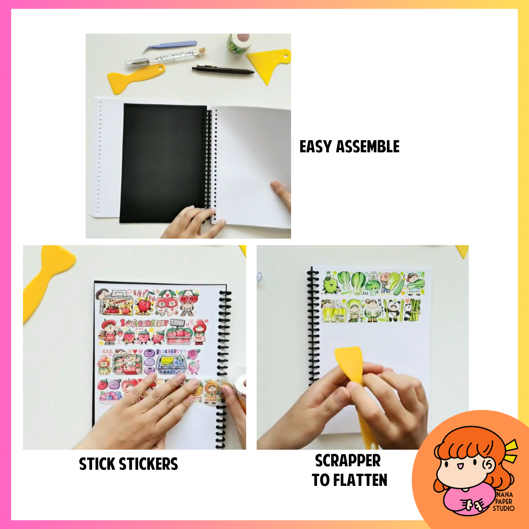 🇸🇬 A5 Blank Sticker Book Album Collection for Stickers Storage ...