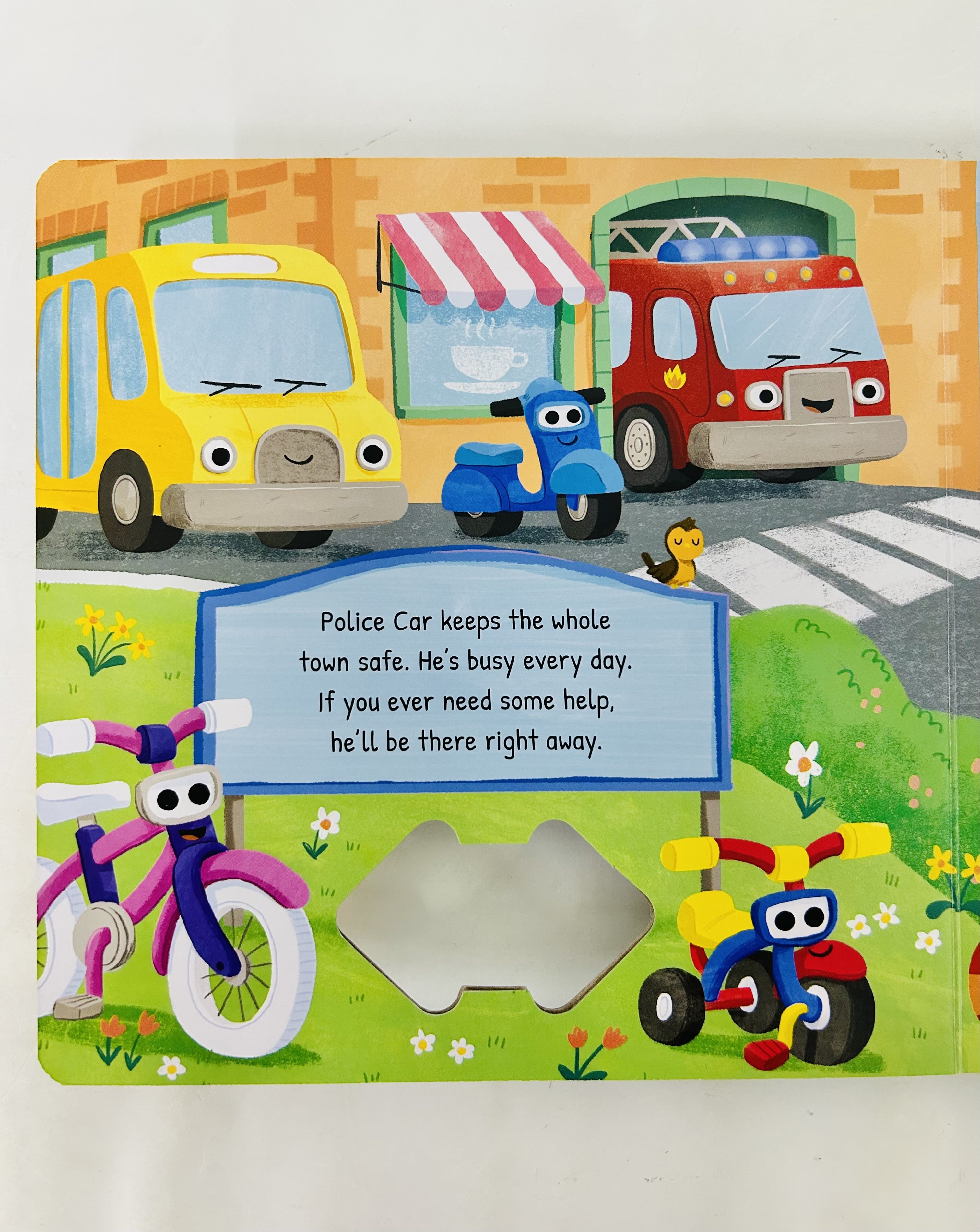 Police Car Story Sound Book Board Book With Slide Button Sounds For ...