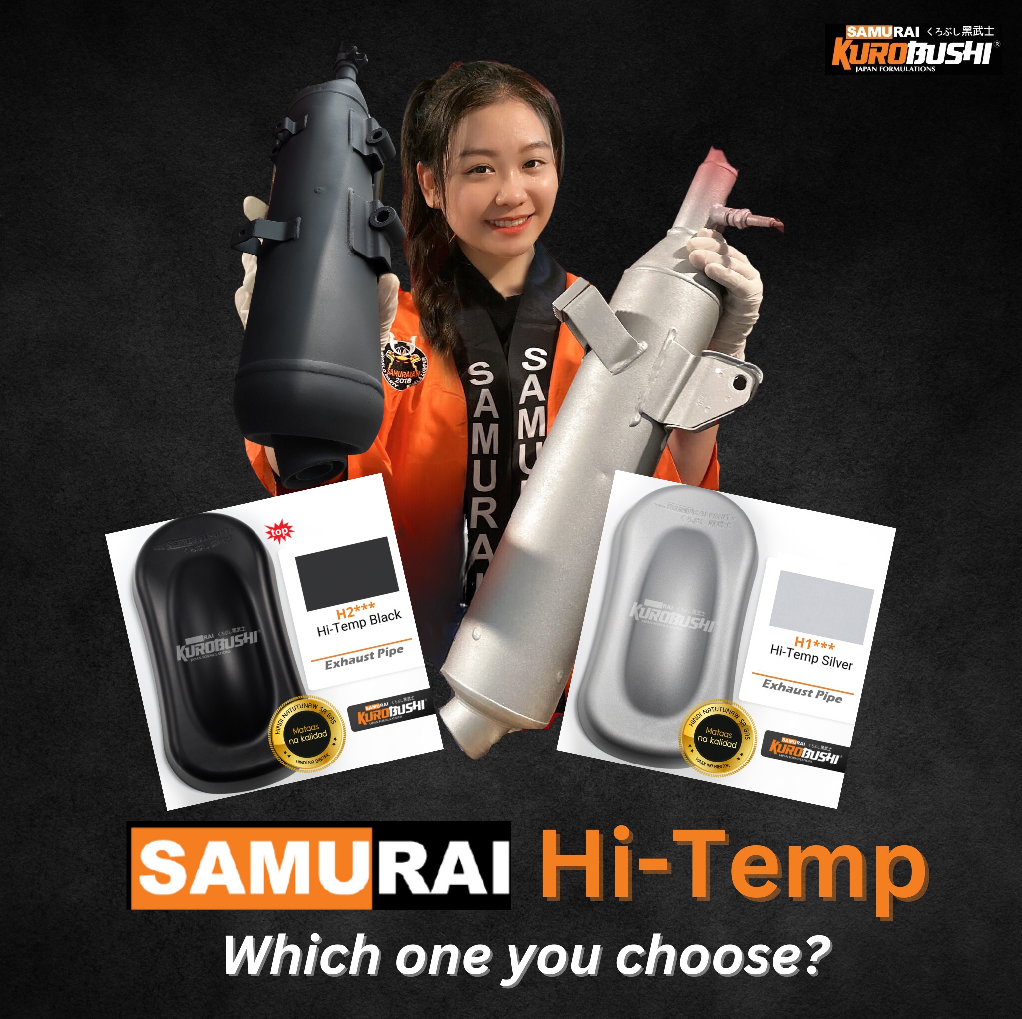 Samurai Paint Hi Temp Heat Resistant Spray Paint (High Temperature ...