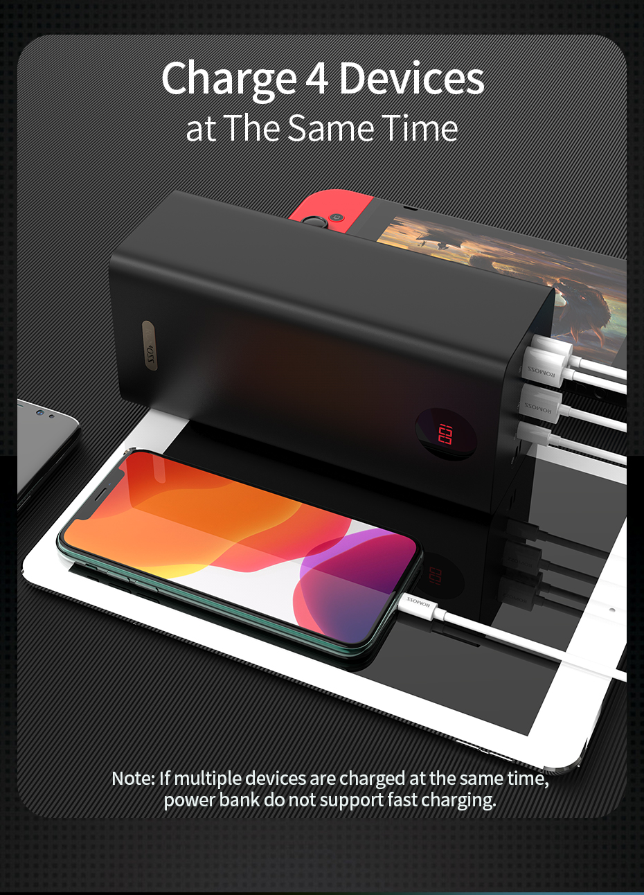 Romoss PEA60 60000Mah Pd22.5W Type-C Two-Way Super Fast Charging Qc 3.0 ...