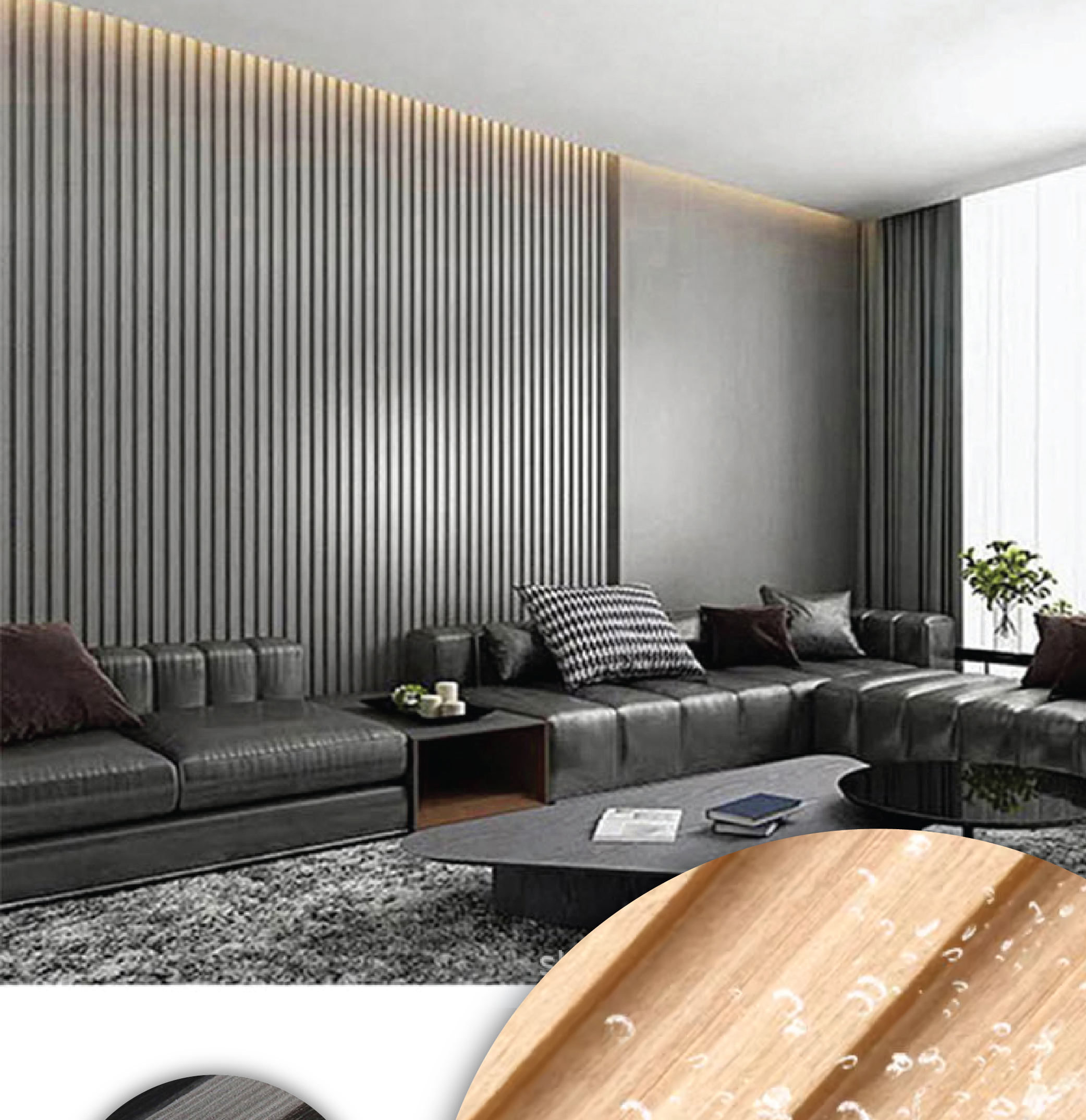 ⭐PVC wall panels⭐Grooved board wall panels | Shopee Singapore