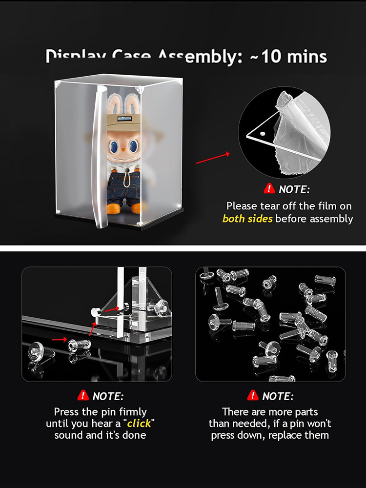 Labubu Zimomo Display Box Acrylic Popmart Display Case For Figurine ...