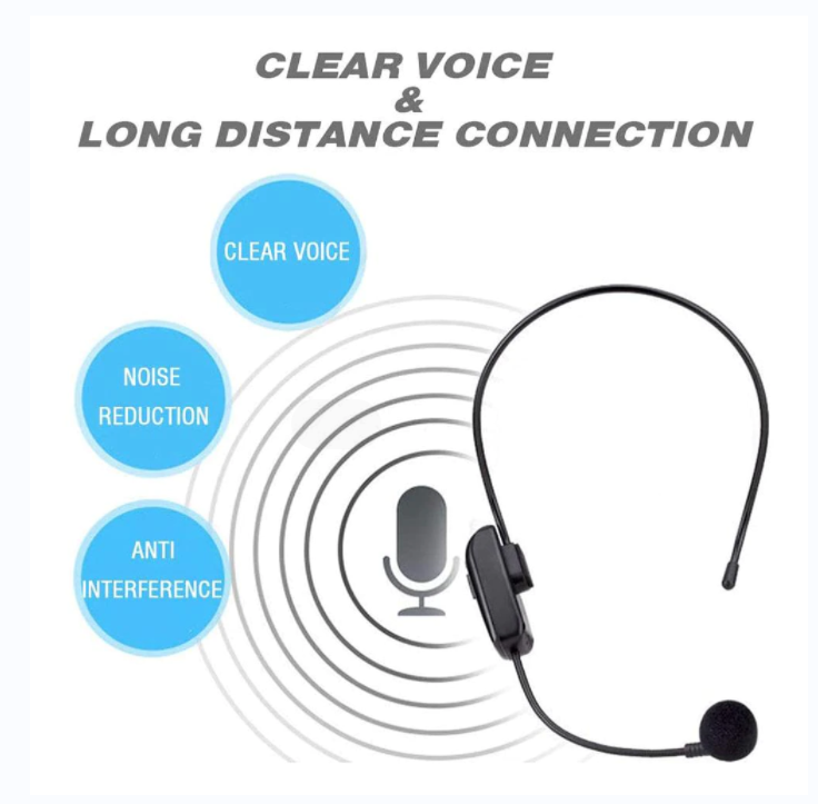 2 in 1 Handheld Wireless Microphone Professional Head-Wear Mic Voice ...