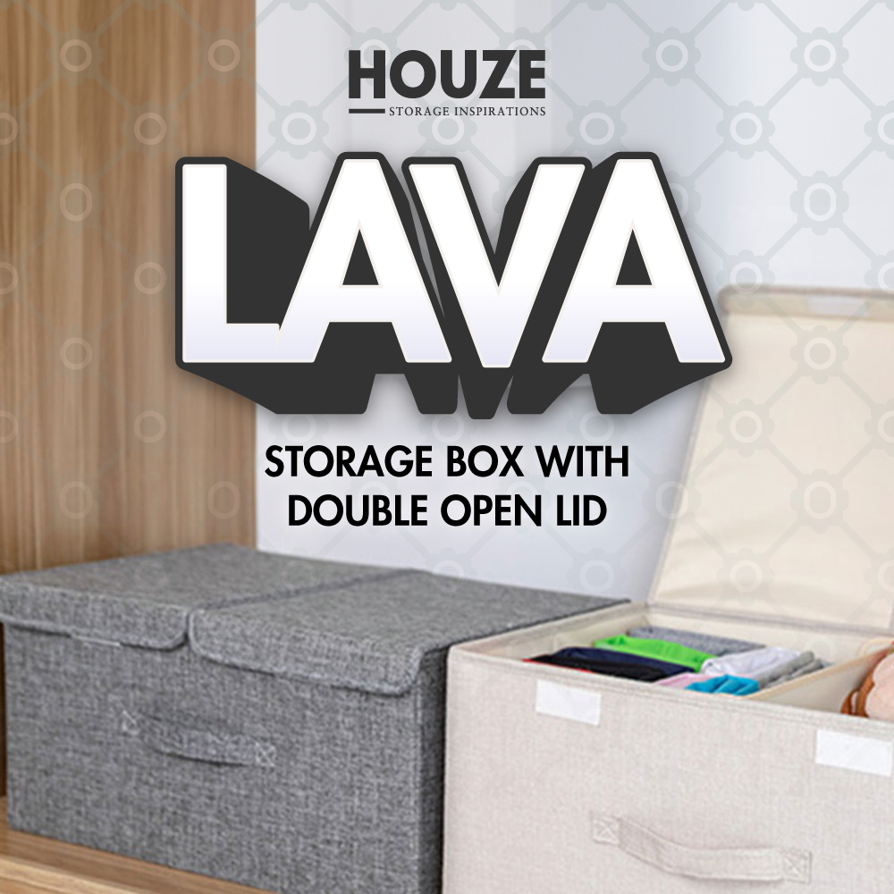 [HOUZE] LAVA Storage Box With Double Open Lid (2 Sizes) - Plastic ...