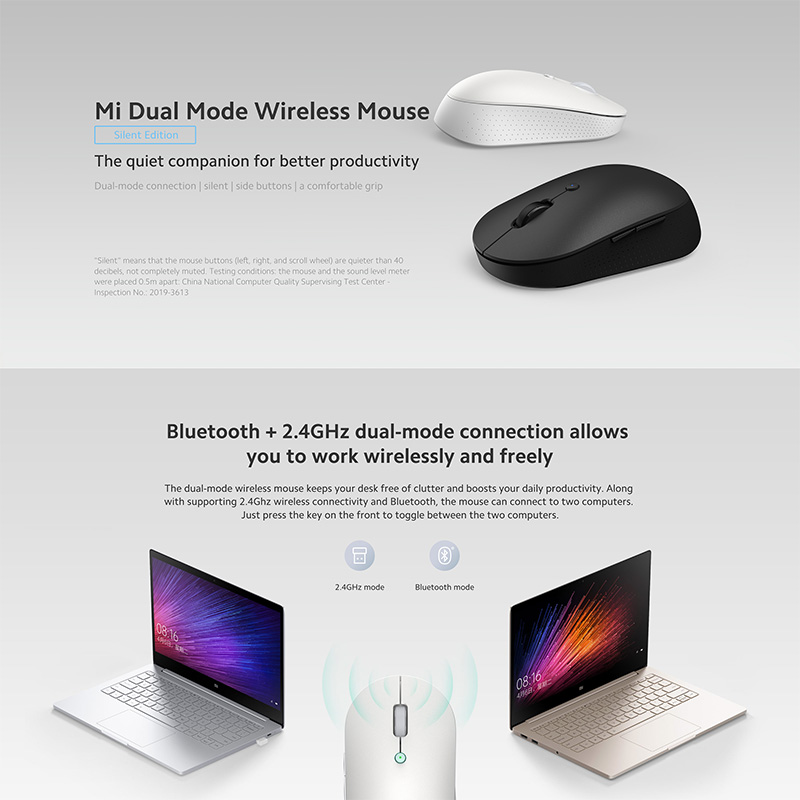 Xiaomi Mi Dual Mode Wireless Mouse Silent Edition | Shopee Singapore