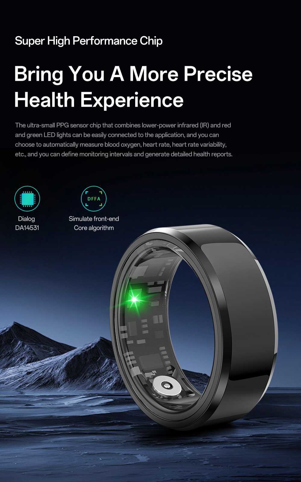 Aolon Gen3 Smart Ring Multifunctional Waterproof Fitness Heart Rate ...