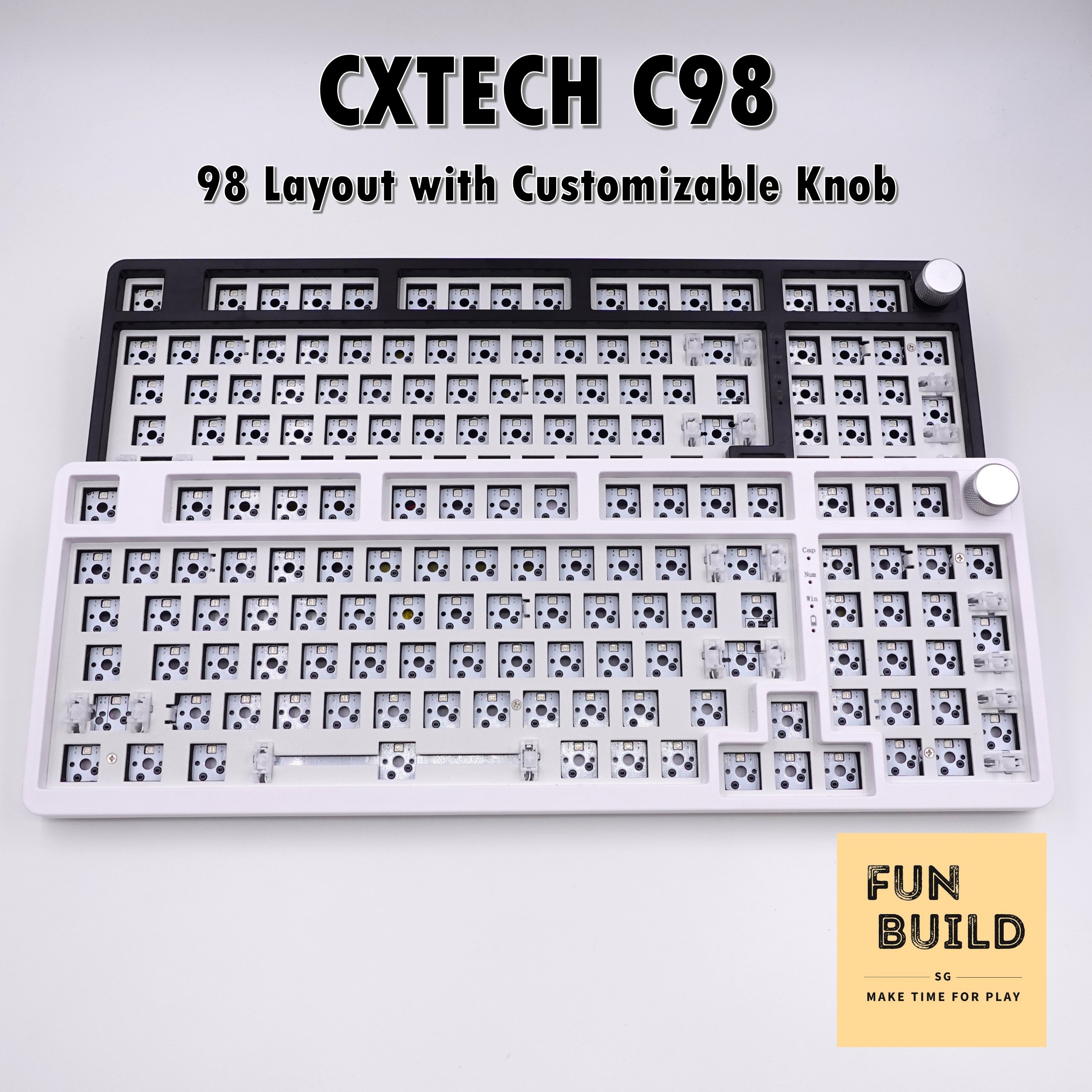 CXTECH C98PRO Barebones Keyboard Kit [ 98 Layout | Programmable LCD ...
