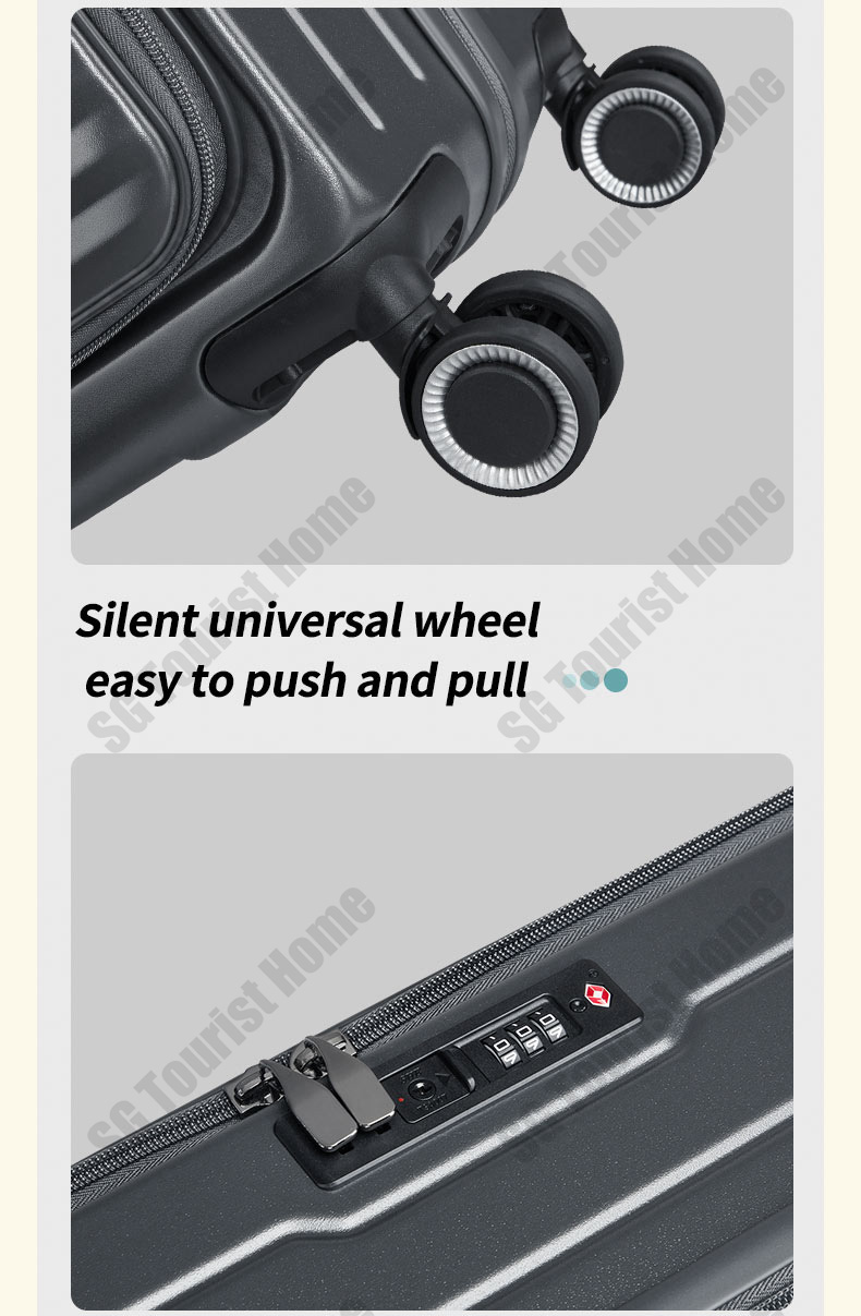 【Next Day Delivery】20/24/28 inch Expandable Front Open Luggage With TSA ...