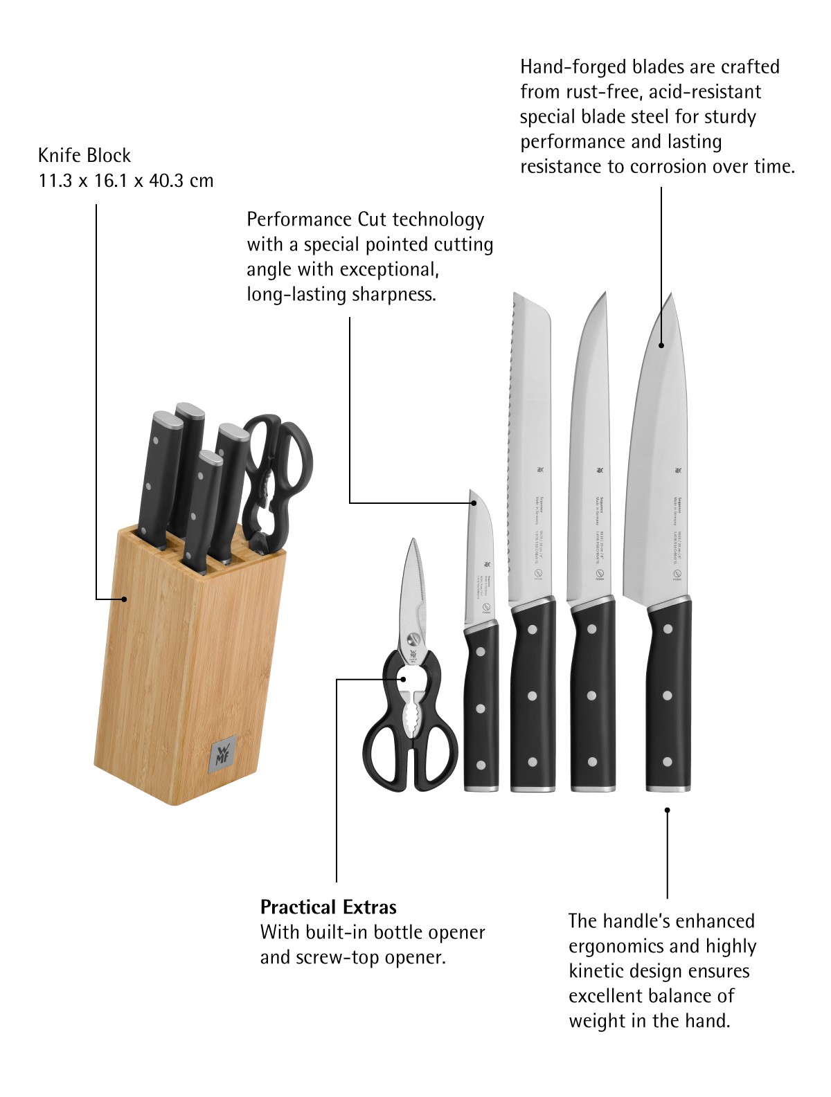 WMF Sequence Knife Block Set, 6-piece | Shopee Singapore