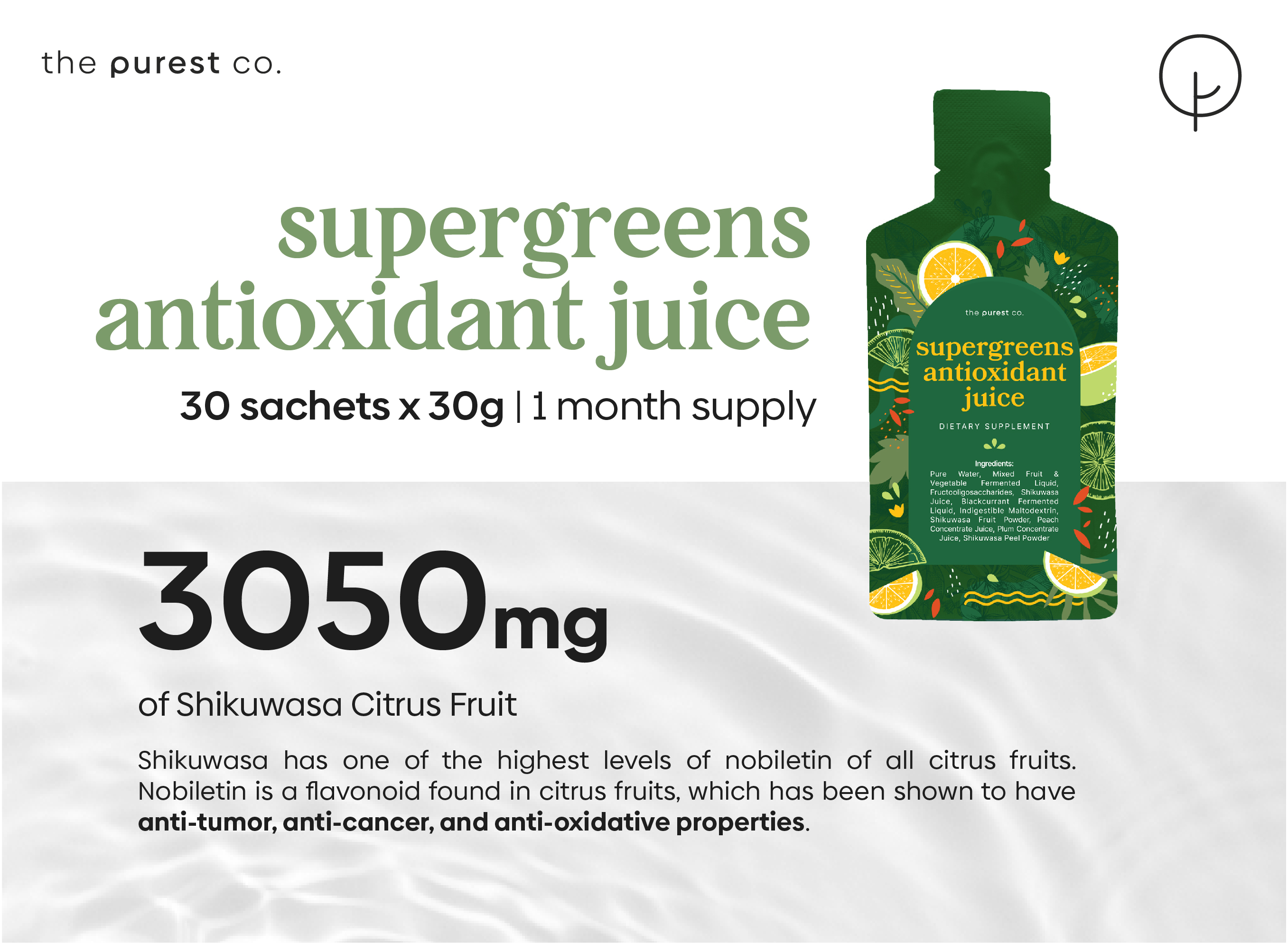 Purest Co Supergreens Antioxidant (Detox & Immunity) | Shopee Singapore