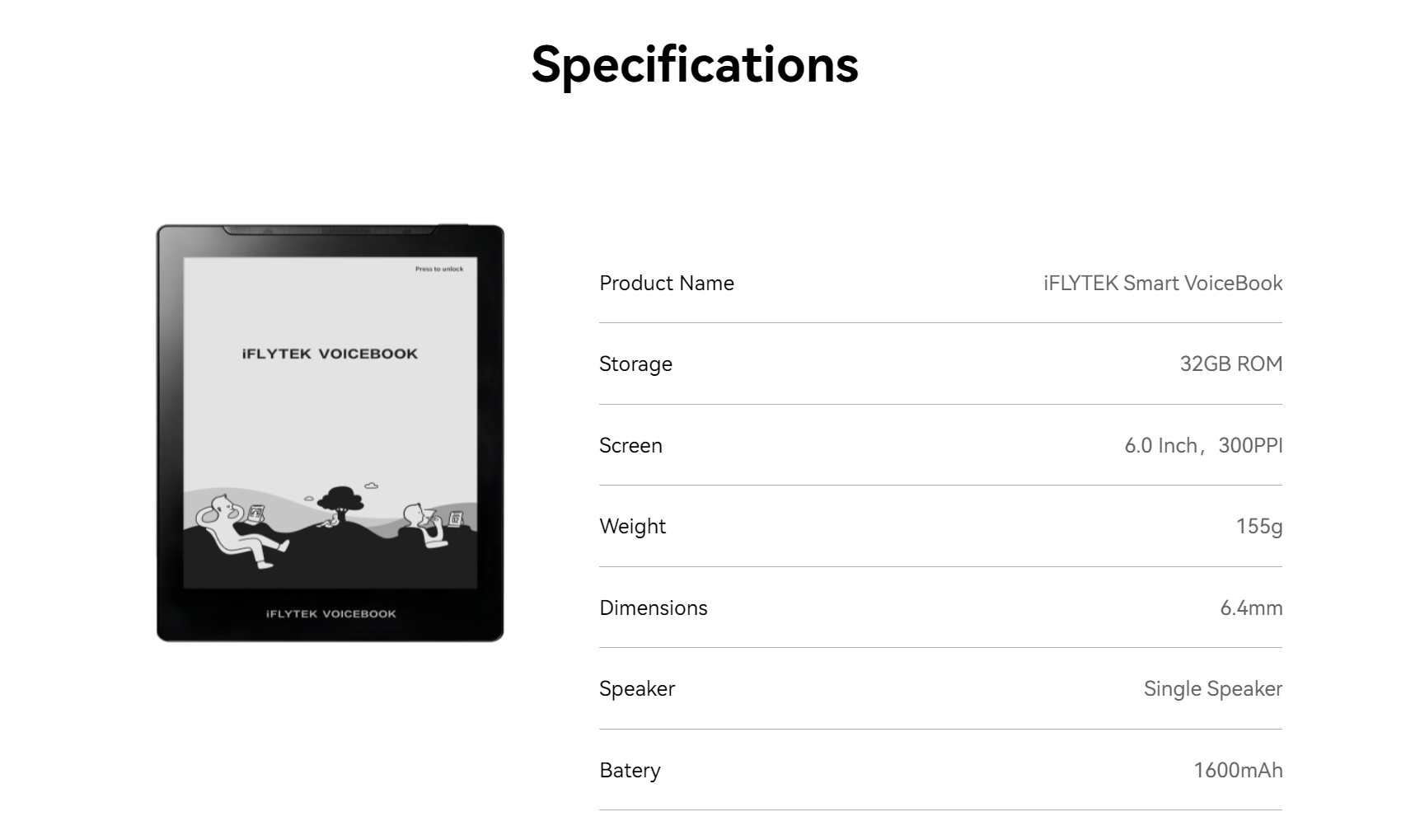 iFLYTEK Smart VoiceBook - Portable Smart Book/Professional Anchors to ...