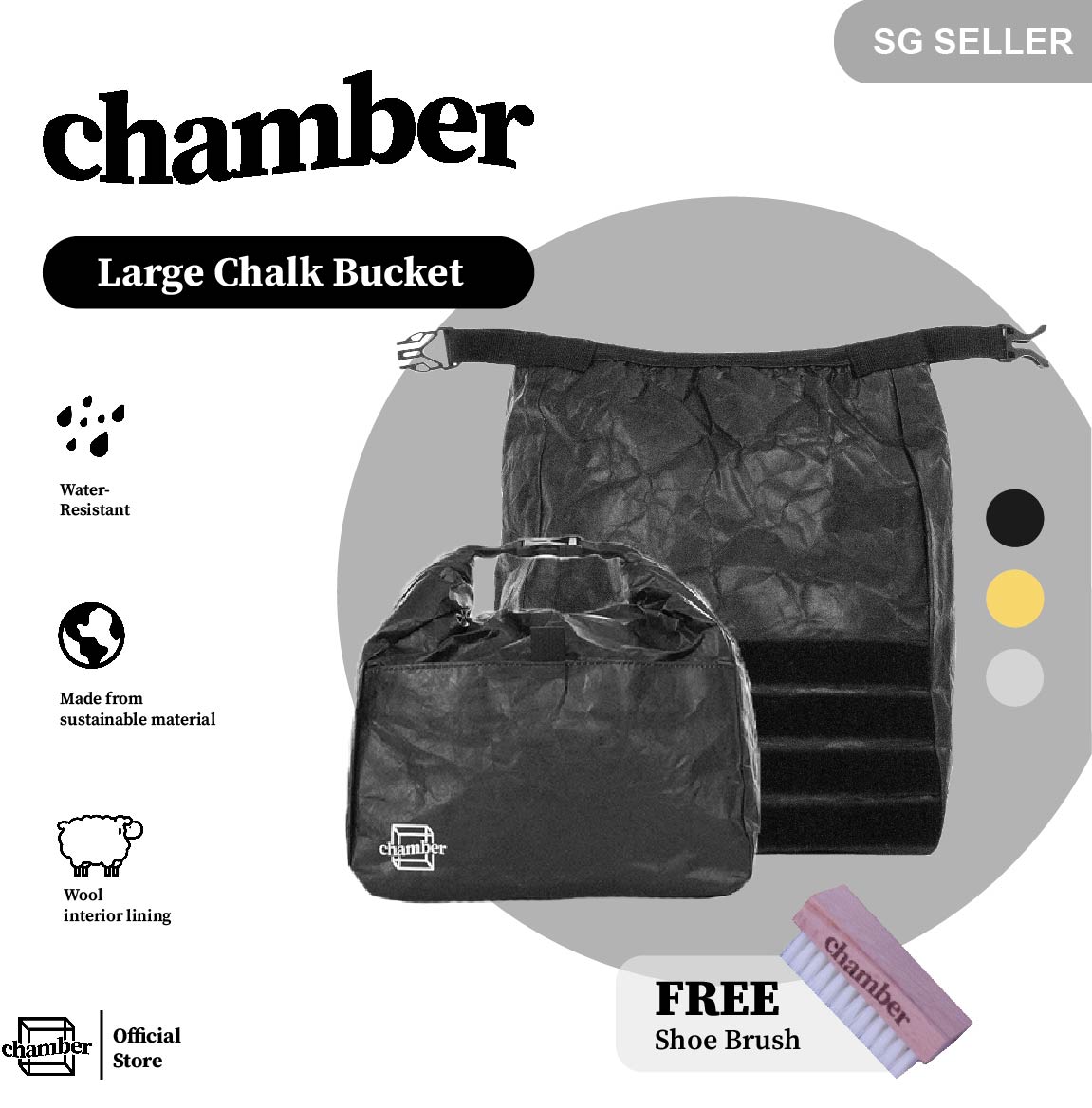 [CLEARANCE] Chamber Large Chalk Bag / Chalk Bucket For Rock Climbing ...