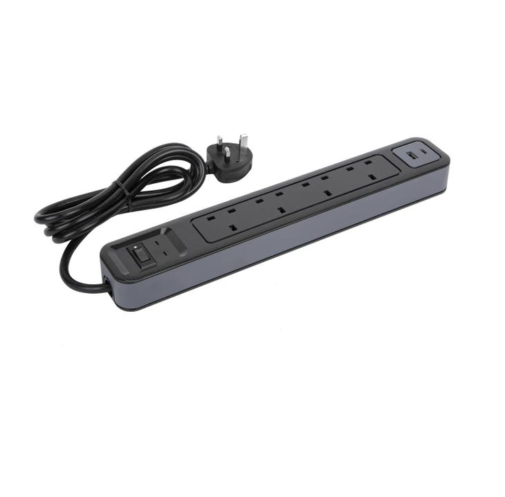 Targus Smart Surge Protector Plus 4 with 1 USB & 1 Type-c Extension ...