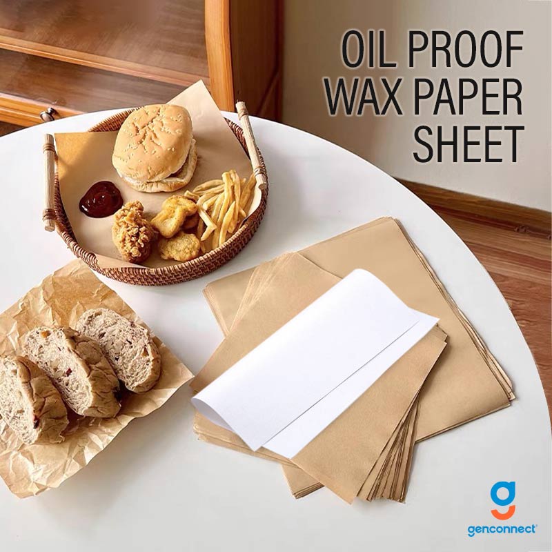 [SG READY STOCK] 100 Pcs Grease proof Burger Paper/Wrap Unbleached ...