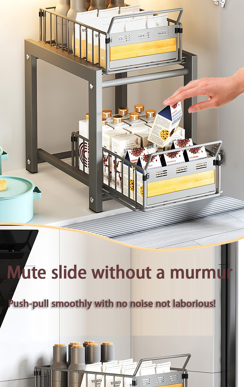 【READY STOCK】Layered storage rack for household cabinets | Drain ...