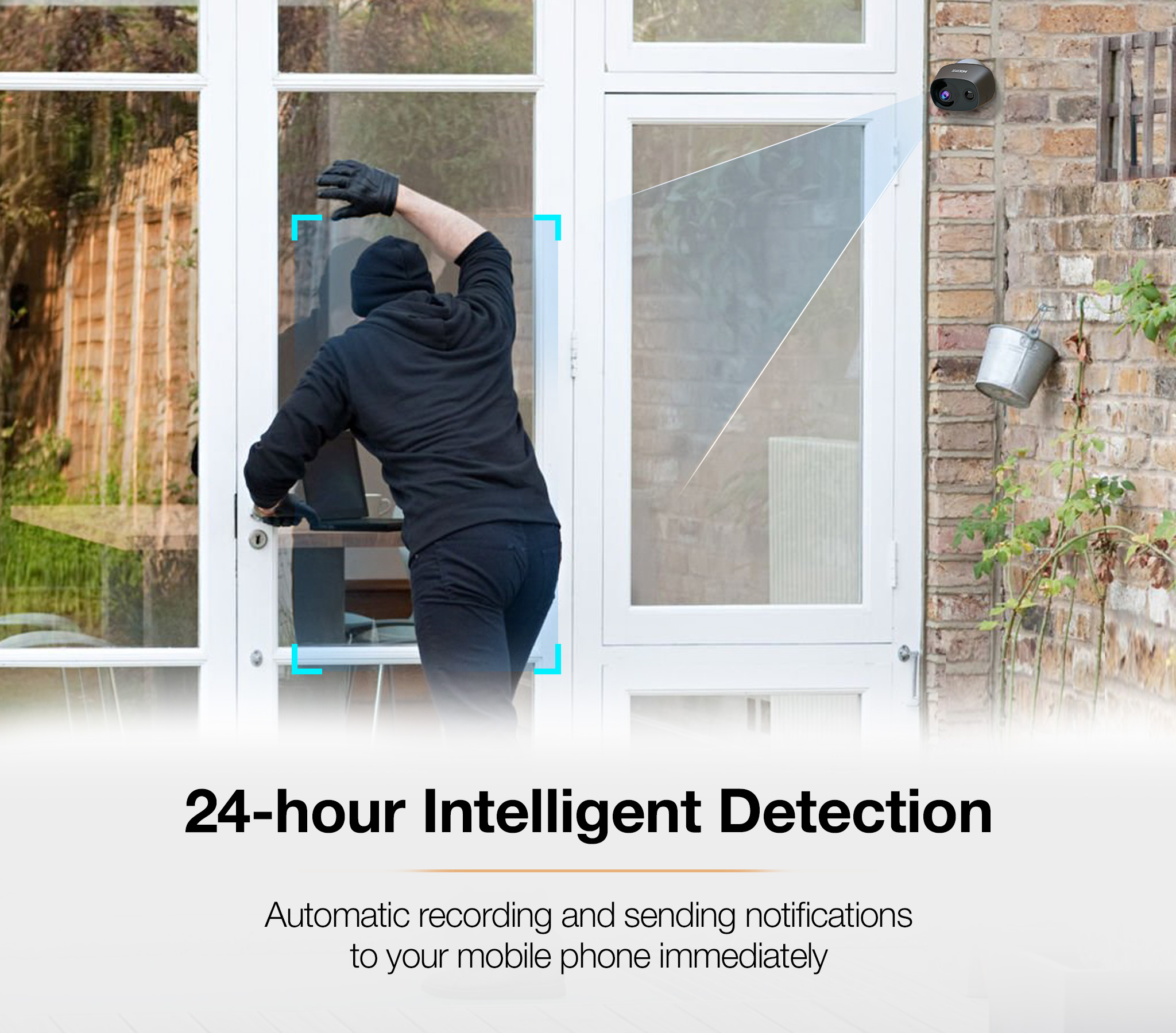 GXM W3 Wireless Security Camera Battery Operate CCTV Smart Camera 2K ...