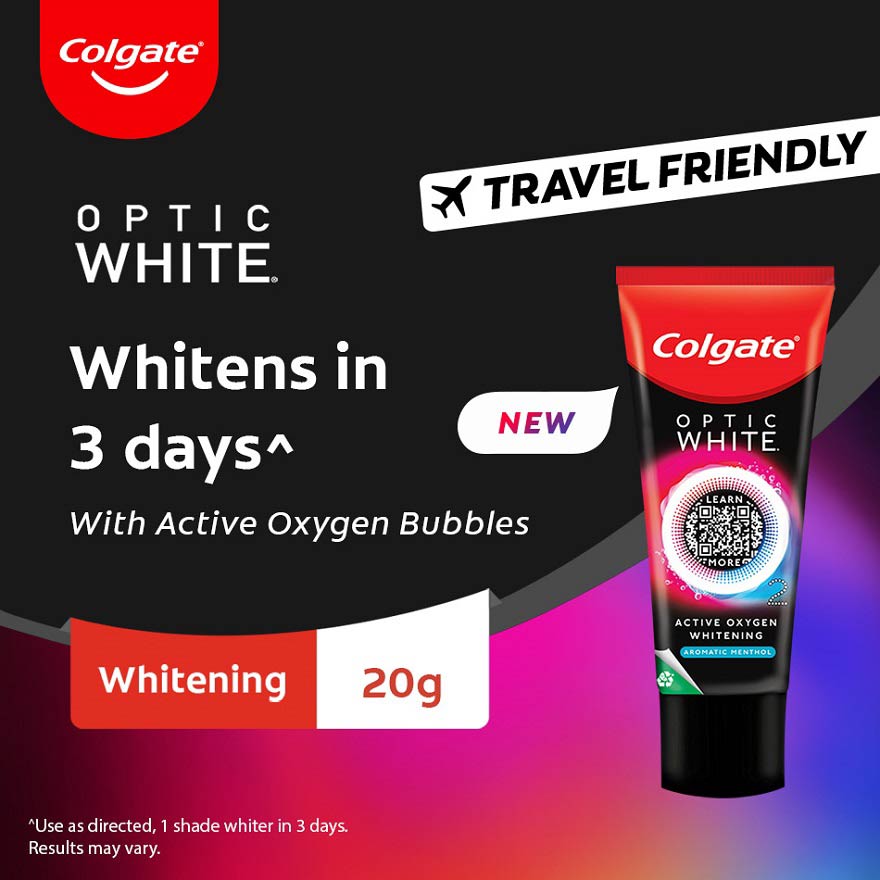 COLGATE Optic White O2 Whitening Toothpaste (Aromatic Menthol) 20g ...