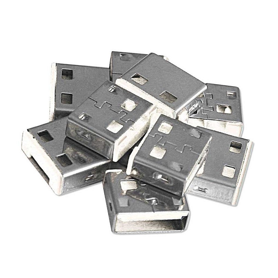 Lindy USB A Port Blocker Lock White P/N: 40464 Pack of 10pcs Blocker ...