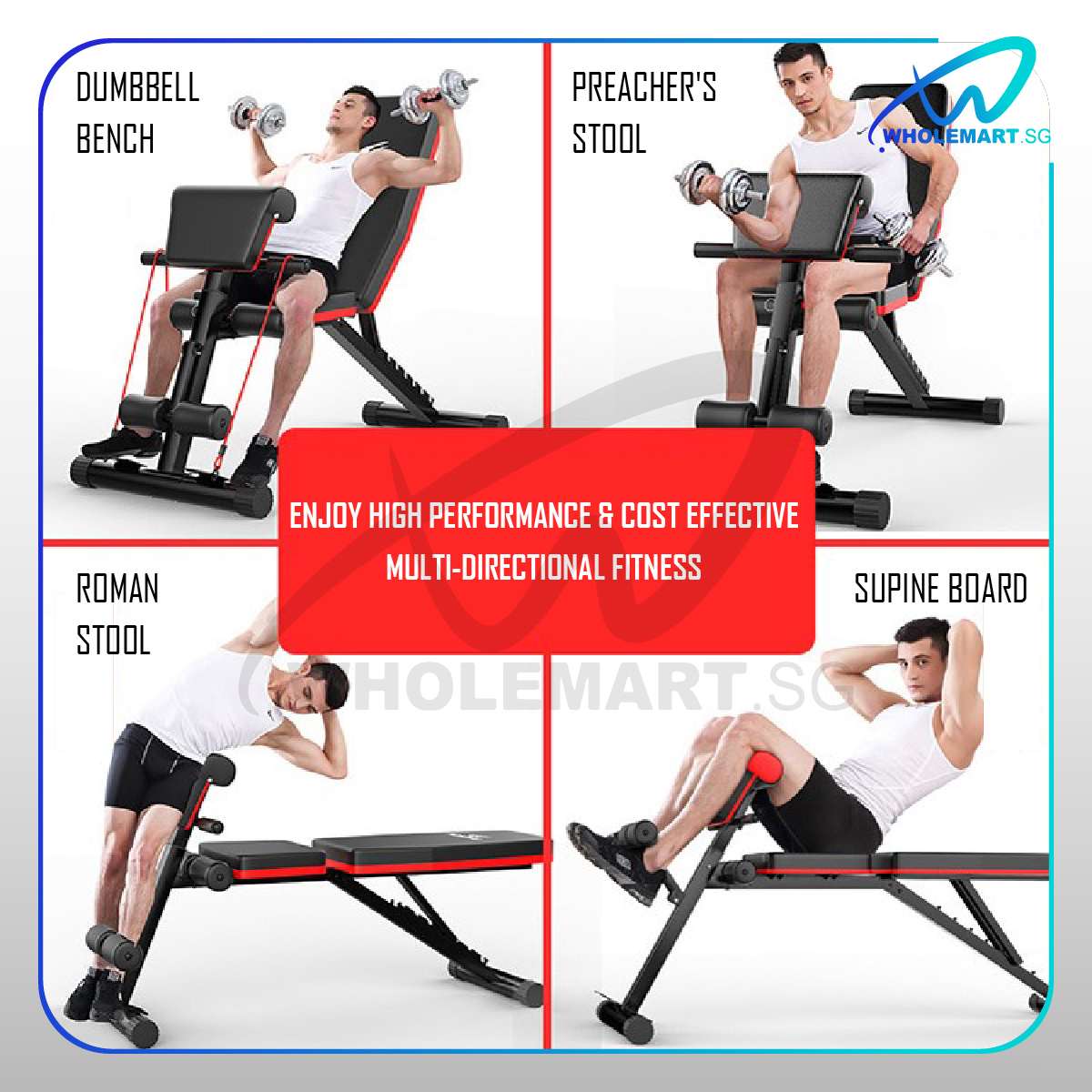 SG Ready Stock Foldable Workout Bench Sit Up Bench Home Gym Bench ...