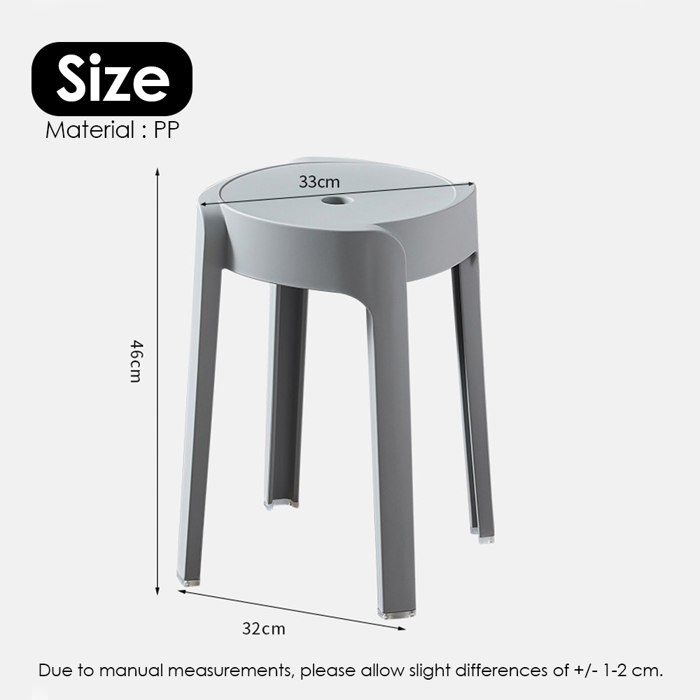 🔥SG Seller🔥 Upgraded Stackable Designer Modern Plastic Stool Chair ...
