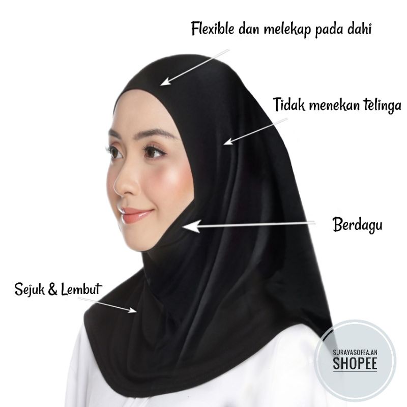 Inner Neck Premium Cotton Lycra Cooling Muslim Wear | Shopee Singapore