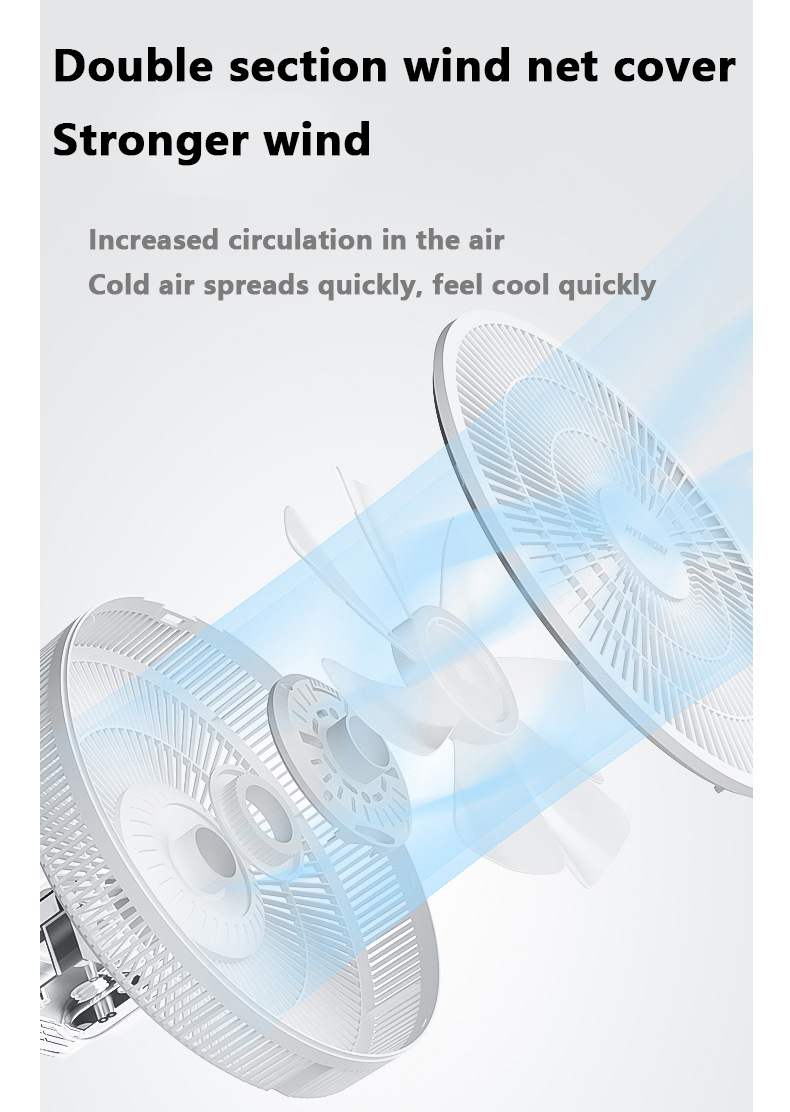 [SG STOCK] Hyundai Strong Wind Stand Fan Floor Fan 3 Speeds Low noise ...