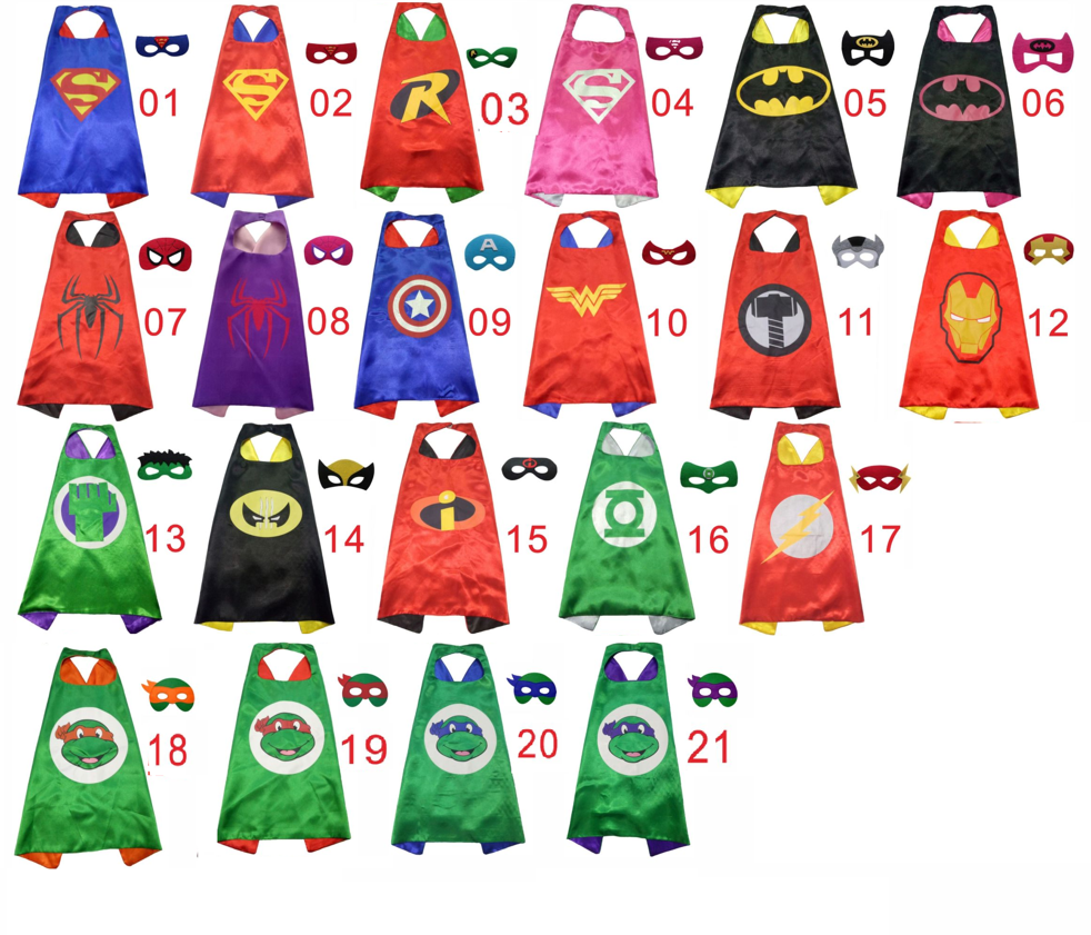 [SG] 140cm Adult Superhero Costume Cape and masks DD Halloween Party ...