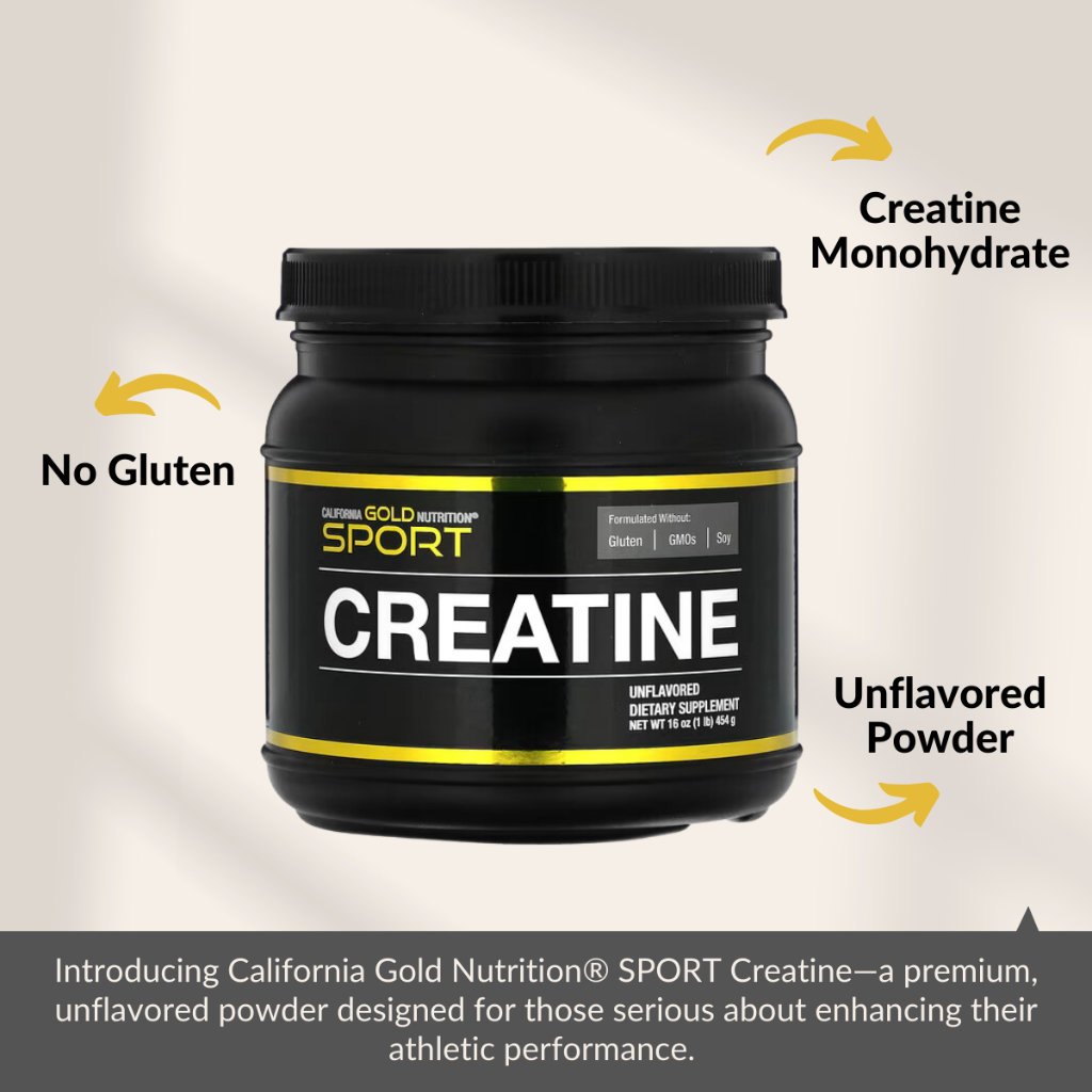 California Gold Nutrition, Creatine Monohydrate, Unflavored, Build ...
