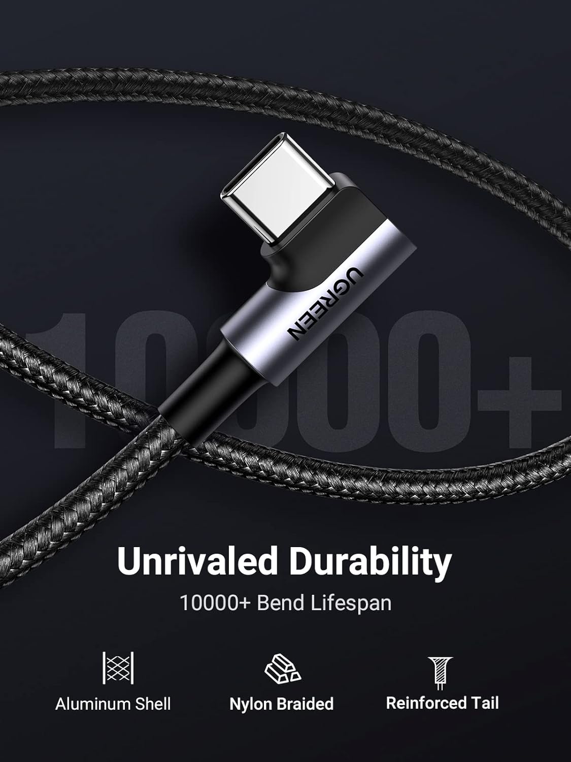 UGREEN USB C Cable Right Angle USB A to Type C Cable Compatible with ...