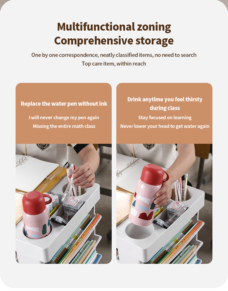 (HOME+) Movable Book Storage Box Desk Storage Rack | Shopee Singapore