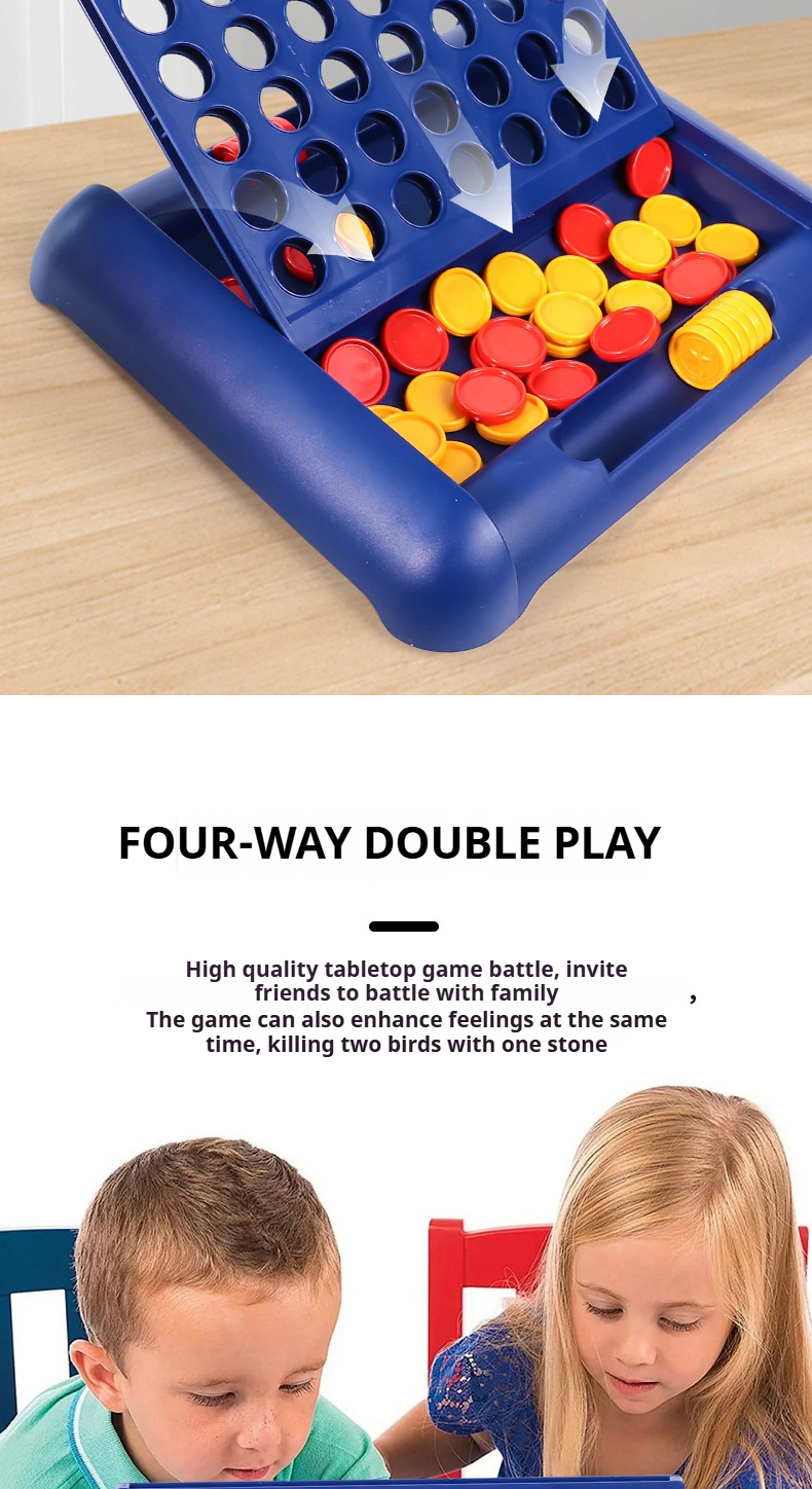 💌SG Stock💌1Pcs Connect Four In A Row Four In A Line Board Game Kids ...