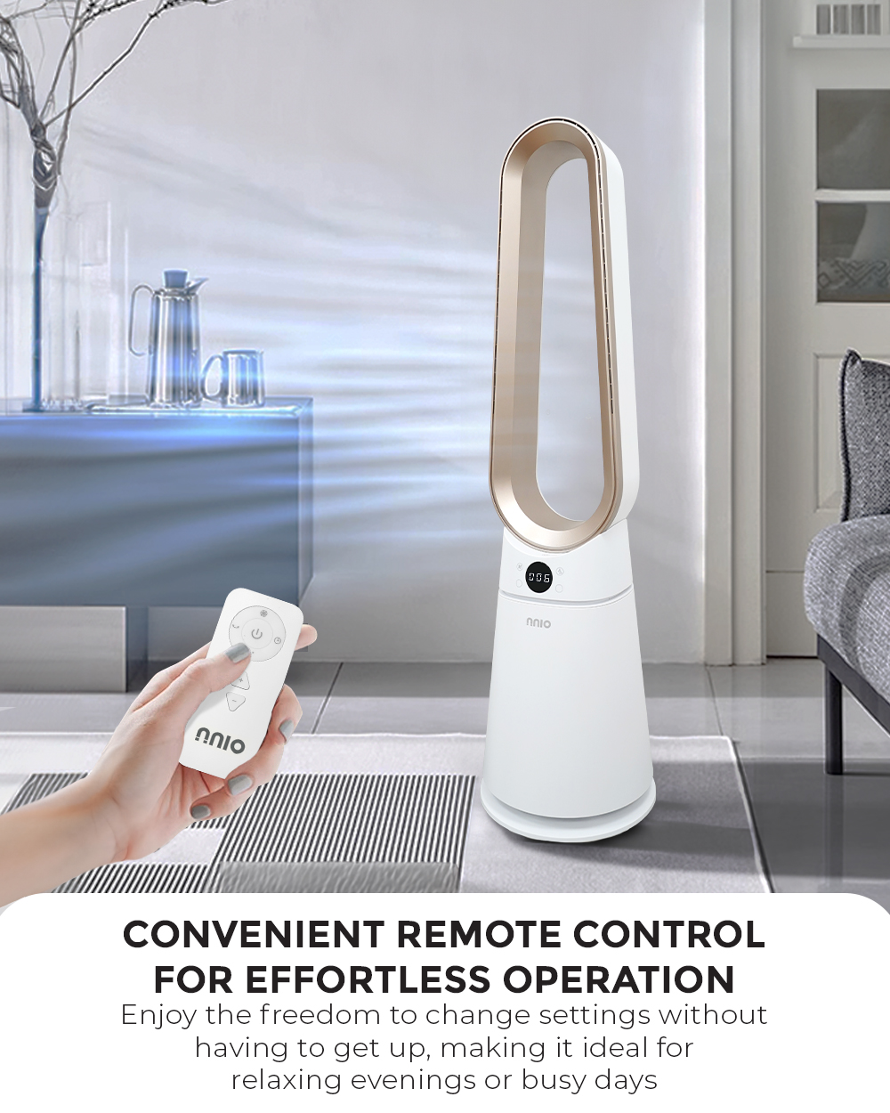 NNIO BLDC Bladeless Fan with Remote - N6200DCBLFR | Shopee Singapore