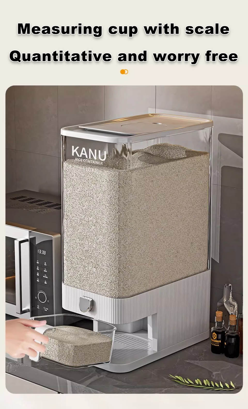 SG Stock LILI Rice Storage Box Grain Container Kitchen Cereal Rice ...