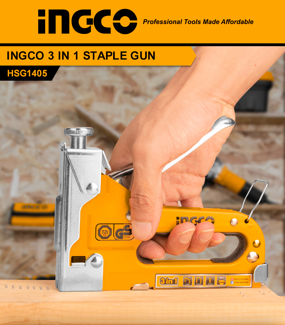 INGCO 3 in 1 Staple Gun HSG1405 with 600pcs Staples | Shopee Singapore